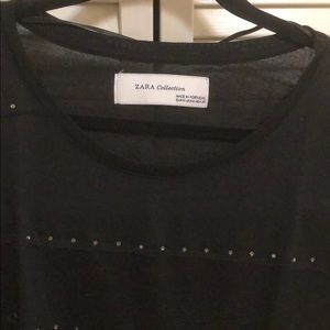 Zara | Tops | Zara Rhinestone Top | Poshmark